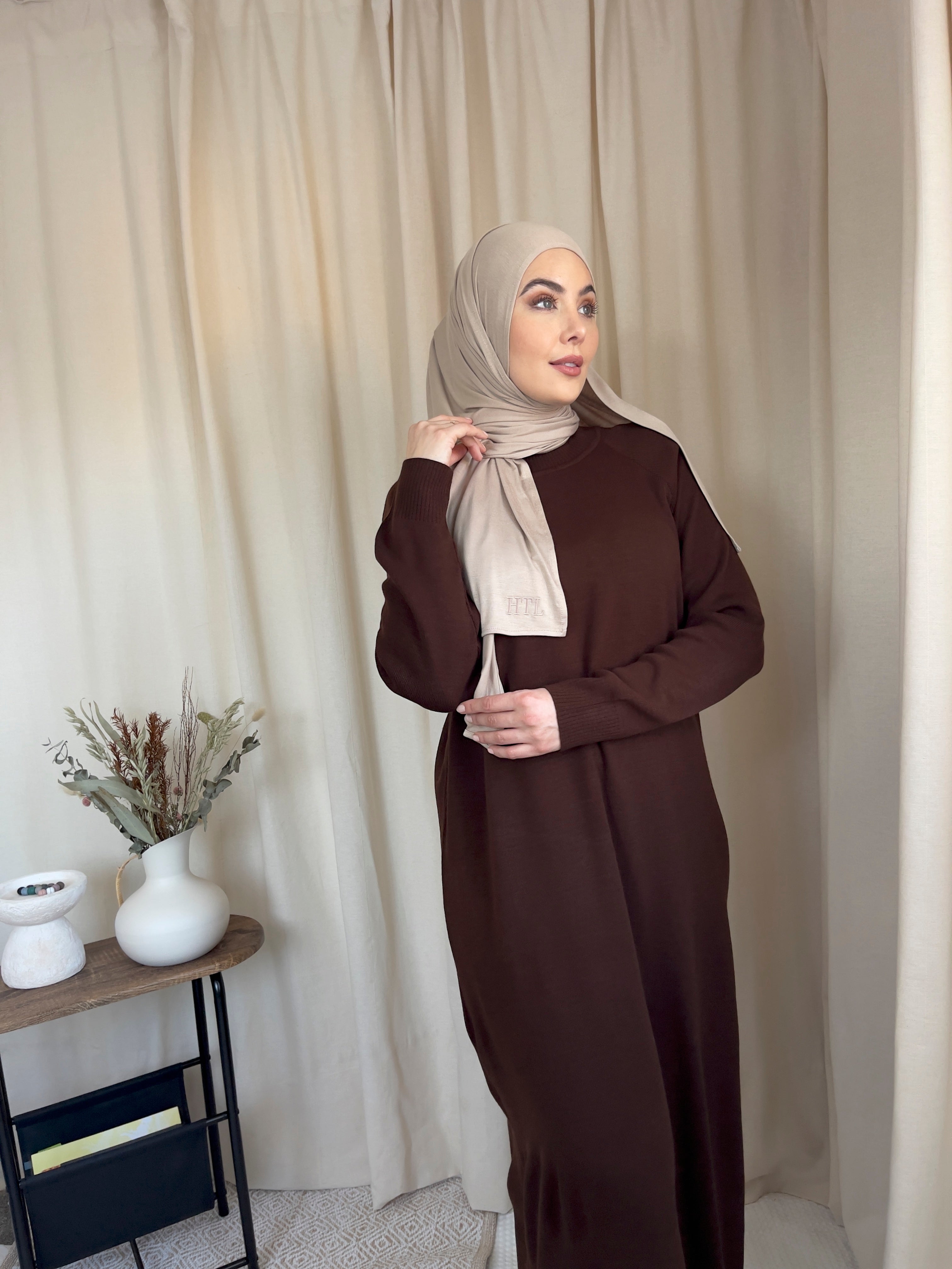 Winter Collection Modest Knit Dresses | Longline Trench Coat | Abaya ...